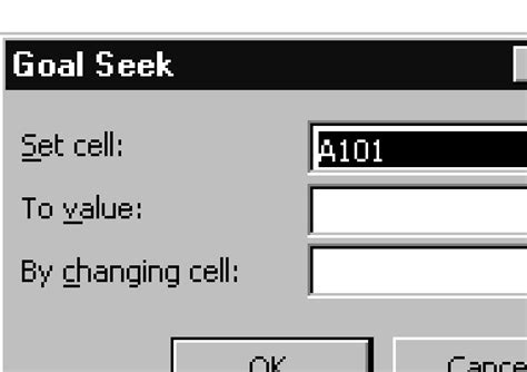 The Goal Seek Feature Of Microsoft Excel Predated The Solver This Download Scientific Diagram