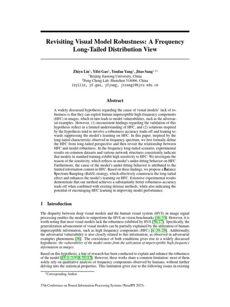 Revisiting Visual Model Robustness——a Frequency Long Tailed Distribution View Pdf