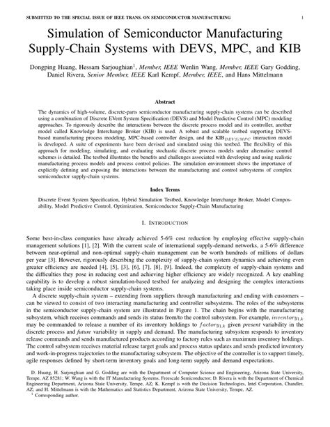 pdf simulation of semiconductor manufacturing supply chain systems