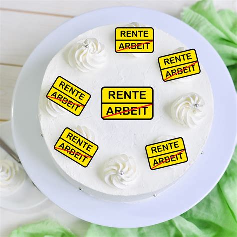 Muffin Aufleger Rente Ruhestand Tortendeko Essbar Funnybake Funny Bake