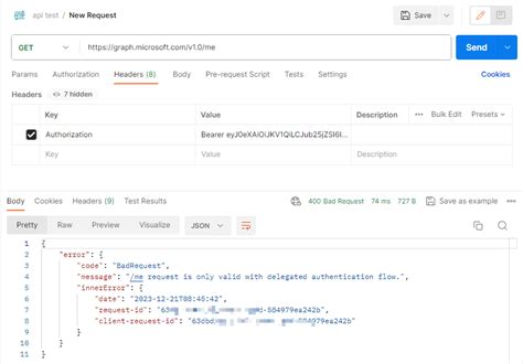 Microsoft Graph Api Azure Active Directory Connection Returned