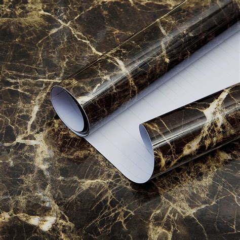 Buy Brown Marble Contact Paper For Countertops Waterproof Counter Top