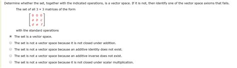 Solved Determine Whether The Set Together With The Chegg Com
