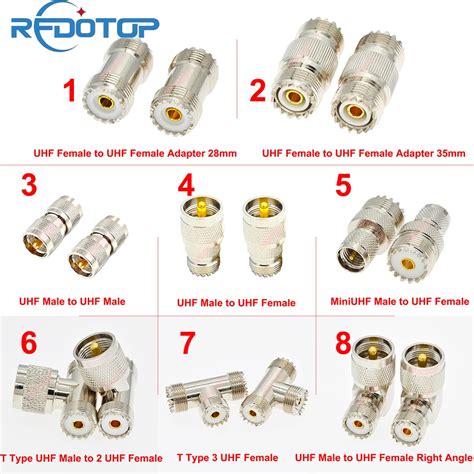 1pcs Sl16 So239 Pl259 Uhf Male Plug To Uhf Connector Straight Right Angle Tee Type For 