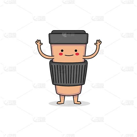 可爱的咖啡杯卡通人物