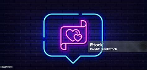 연애 편지 줄 아이콘입니다 하트 메일 서명 네온 라이트 스피치 버블 벡터 Led 조명에 대한 스톡 벡터 아트 및 기타 이미지 Led 조명 개념 광고 Istock