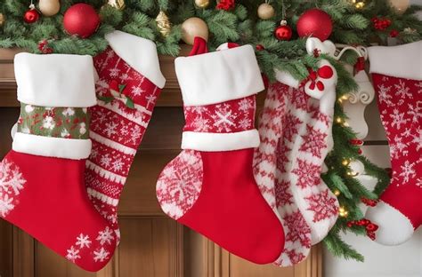 Premium Ai Image Christmas Stockings