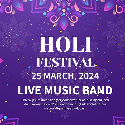 Premium Vector Free Holi Vector Design Template