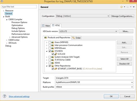 I Cant Edit Rtsc Platform Ccs V55 Oamp L138 Code Composer