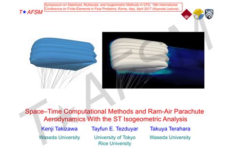 Pdf Space Time Computational Methods And Ram Air Parachute Aerodynamics With The St