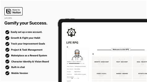 Life Rpg Productivity Template