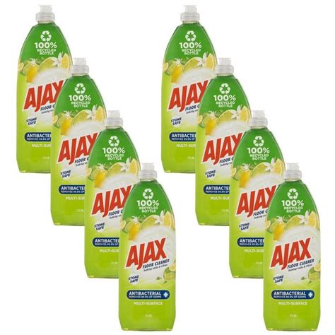 8x Ajax Multi Surface Antibacterial Floor Cleaner Baking Soda Citrus 750ml BIG W