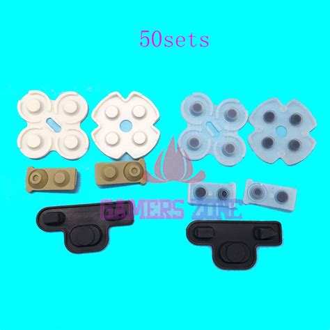 50sets Rubber Conductive Button Pads Fix Parts For Sony Play Station 3