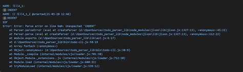 Error Error Parse Error On Line Nan Unexpected Indent · Issue 4