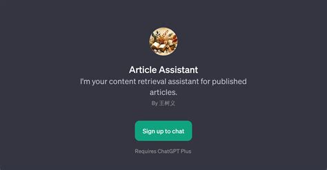 Article Assistant Article Retrieval Taaft
