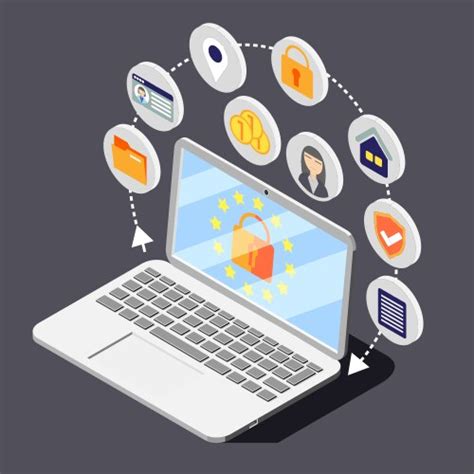 Personal Data Protection Lock Code Secure Vector Image