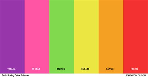 Basic Spring Color Scheme Palettes SchemeColor Com