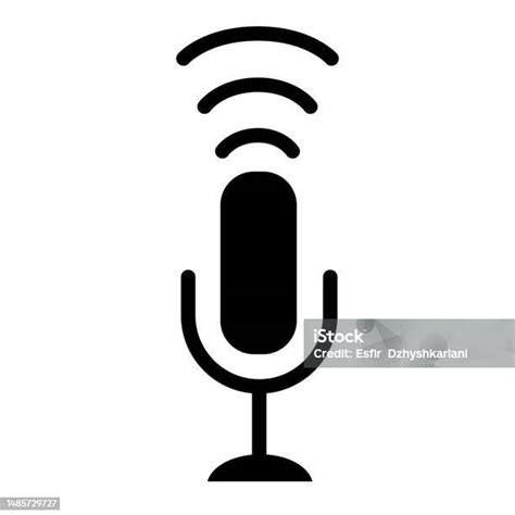 마이크 오디오 아이콘 음소거 마이크 벡터 아이콘은 흰색 배경에 분리되어 있습니다 복고풍 누름 버튼에 대한 스톡 벡터 아트 및 기타 이미지 누름 버튼 단순함 레코드