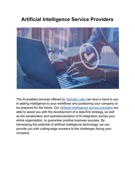 Ppt Artificial Intelligence Service Providers Techally Labs Powerpoint Presentation Id