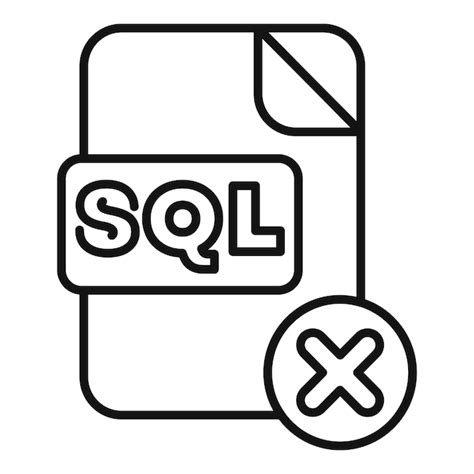 Premium Vector Sql File Format Database Delete Icon