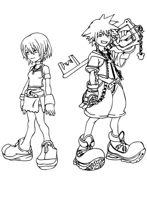 Kingdom Hearts Sora Coloring Pages
