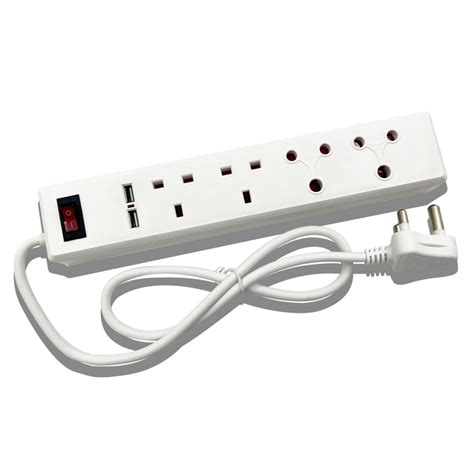 Indigo 16a Socket Adapter With 2 Usb Ports Alcore