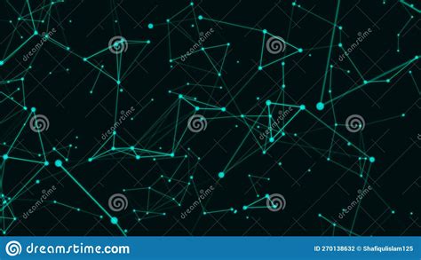Abstract Digital Technology Communication Background Dots And Glowing Particles With Plexus