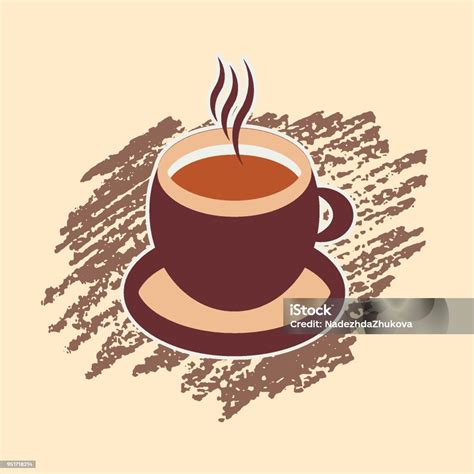 벡터 그림 카푸치노 커피 라 떼 비스킷 커피 콩 엽서 포스터 포스터 비즈니스 카드 메뉴 레시피 서식 파일에 대 한 베이킹과