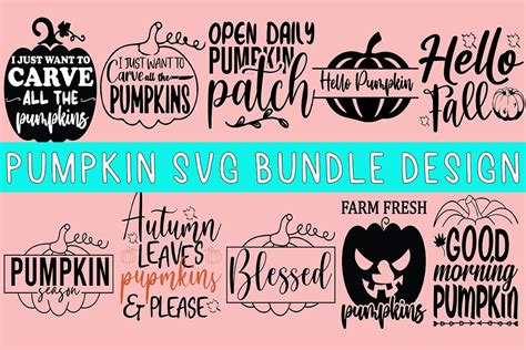 Pumpkin Svg Bundle Design Graphic By Manzuara Design · Creative Fabrica
