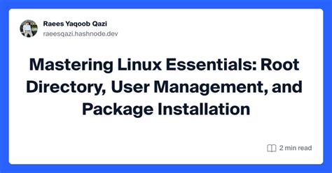 Learn Essential Linux Topics Day 4 Raees Yaqoob Qazi Ryqs Posted On The Topic Linkedin