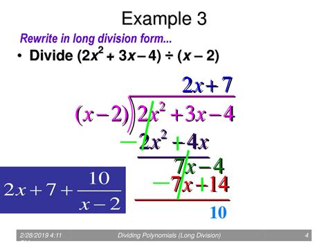 Dividing Polynomials Long Division Ppt Download