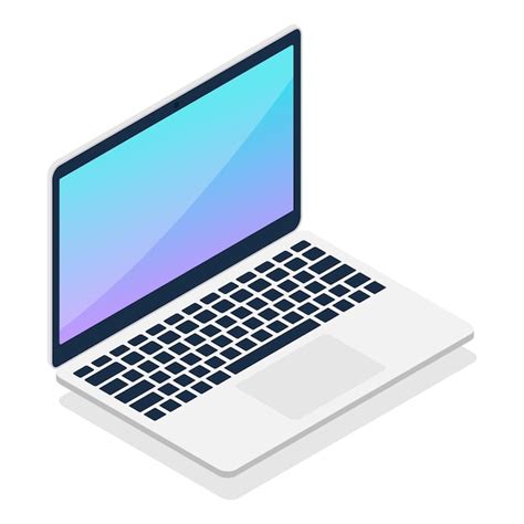 Premium Vector Laptop Isometric Style Portable 3d Computer Device Digital Technology Concept