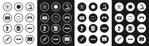 Set Robotic Robot Arm Hand Factory Smartwatch Mirrorless Camera Social Network Gamepad