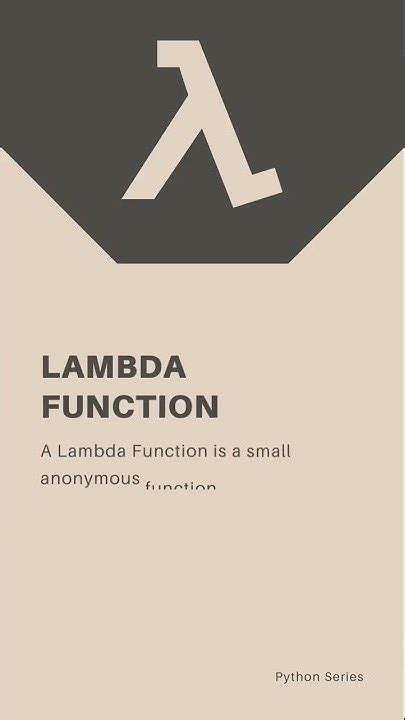 Lambda Function In Python Interviewquestions Pythonprogramming