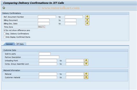 DLC2 SAP Tcode Comparison Of Delivery Confirmations