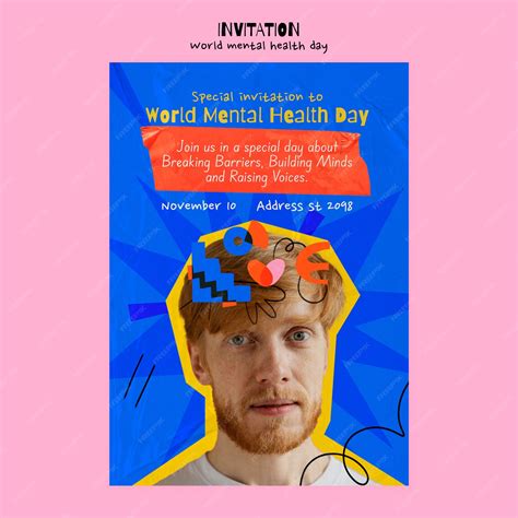 Free Psd World Mental Health Day Invitation Template