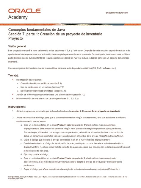 Jf 7 1 Project Esp Descargar Gratis Pdf Java Lenguaje De