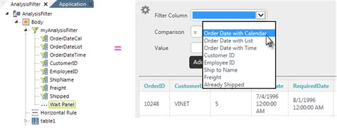 Analysis Filter Using The Analysis Filter Elements Logi Analytics