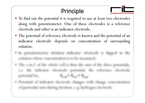 Solution Potentiometry Instrumentation Of Potentiometry Types Of