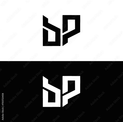 BP Logo BP Set B P Design White BP Letter BP B P Letter Logo Design Initial Letter BP
