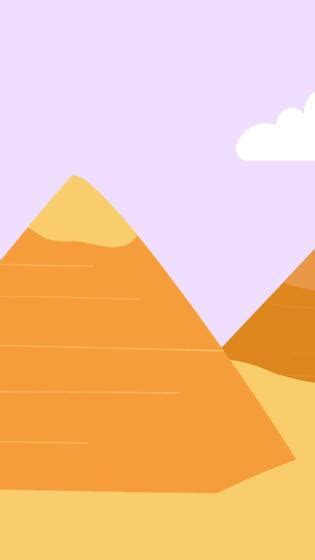 Girl Travelling Pyramids 2d Animation Vertical 48896080 Stock Video At