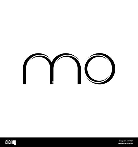 MO Logo monogram with slice rounded modern design template isolated on ...