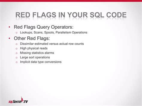 Ten Query Tuning Techniques Every Sql Server Programmer Should Know Pptx