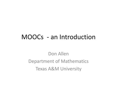 ppt moocs an introduction powerpoint presentation free download