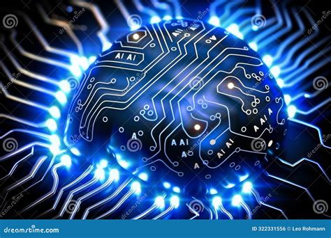 Ai Brain With Digital Circuitry Advanced Neural Networks Futuristic Artificial Intelligence