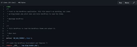 what is wordpress index php