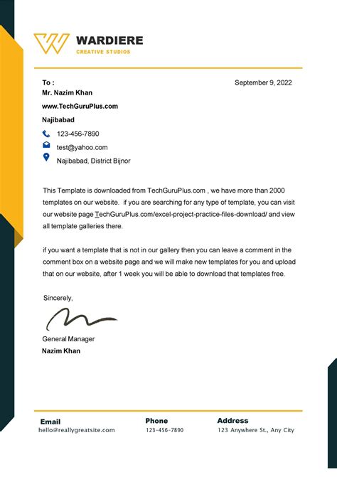 Letterhead Design In Word Format Free Download