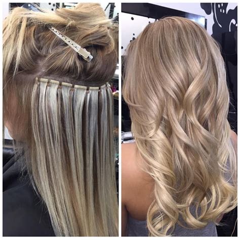 Beaded Weft During After Extensions By Chrissiibombhair By Bombshellextensions Hair