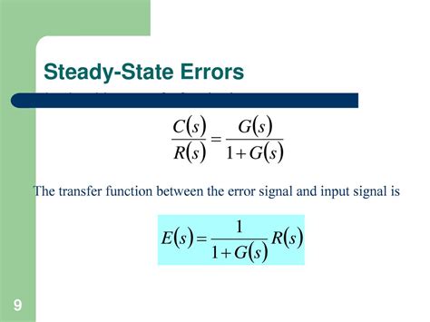 Steady State Errors System And Control Engineering Lab Ppt Download