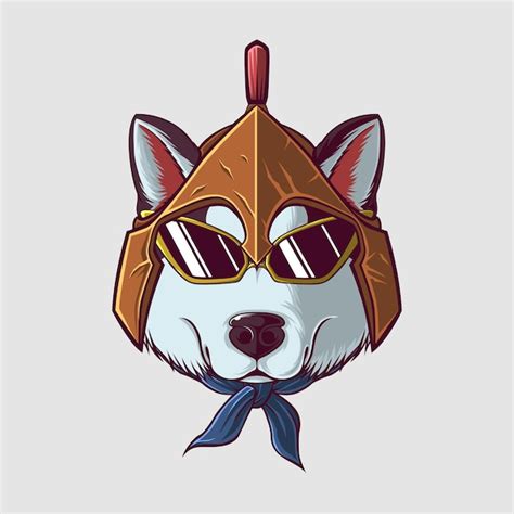 귀여운 스타일의 개 그림 프리미엄 벡터